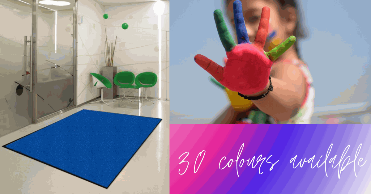Primary School Classroom Colourful and Friendly with Solid Colour Mats ...