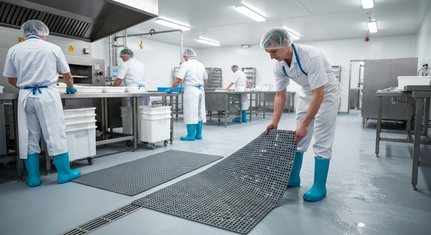 How to Effectively Manage Wet & Slippery Surfaces in the UK Food I – Mats4U
